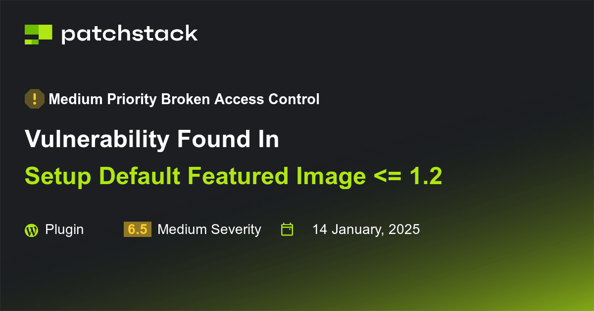 WordPress Setup Default Featured Image plugin